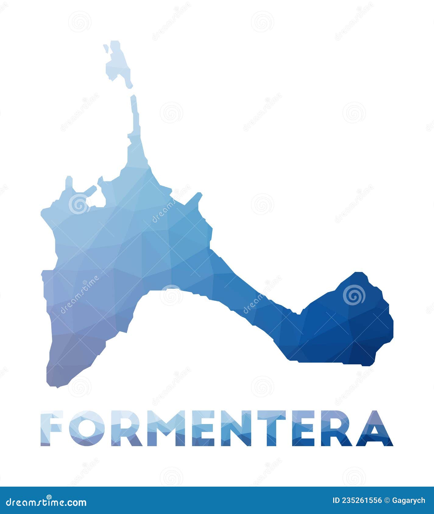 Low Poly Map of Formentera. Stock Vector - Illustration of poly ...
