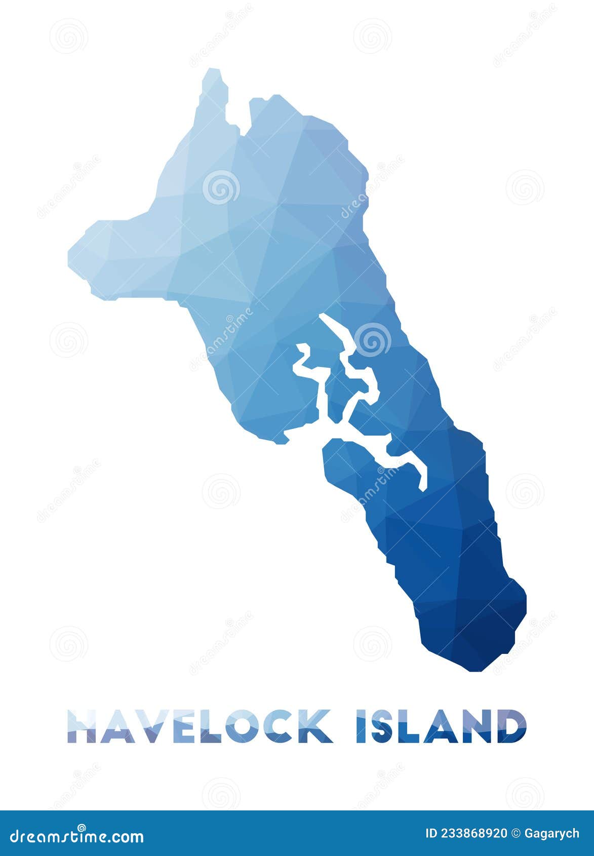 Low Poly Map of Havelock Island. Stock Vector - Illustration of polygon ...