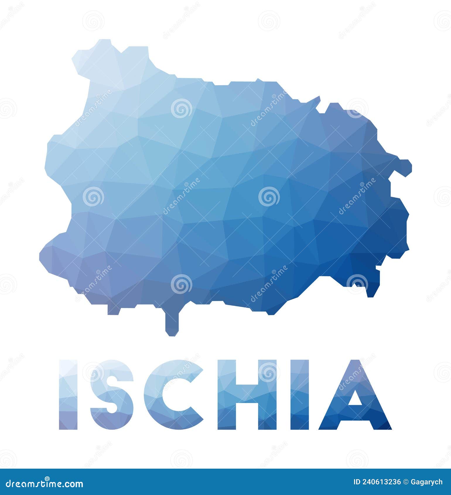 Low poly map of Ischia. stock vector. Illustration of isolated - 240613236