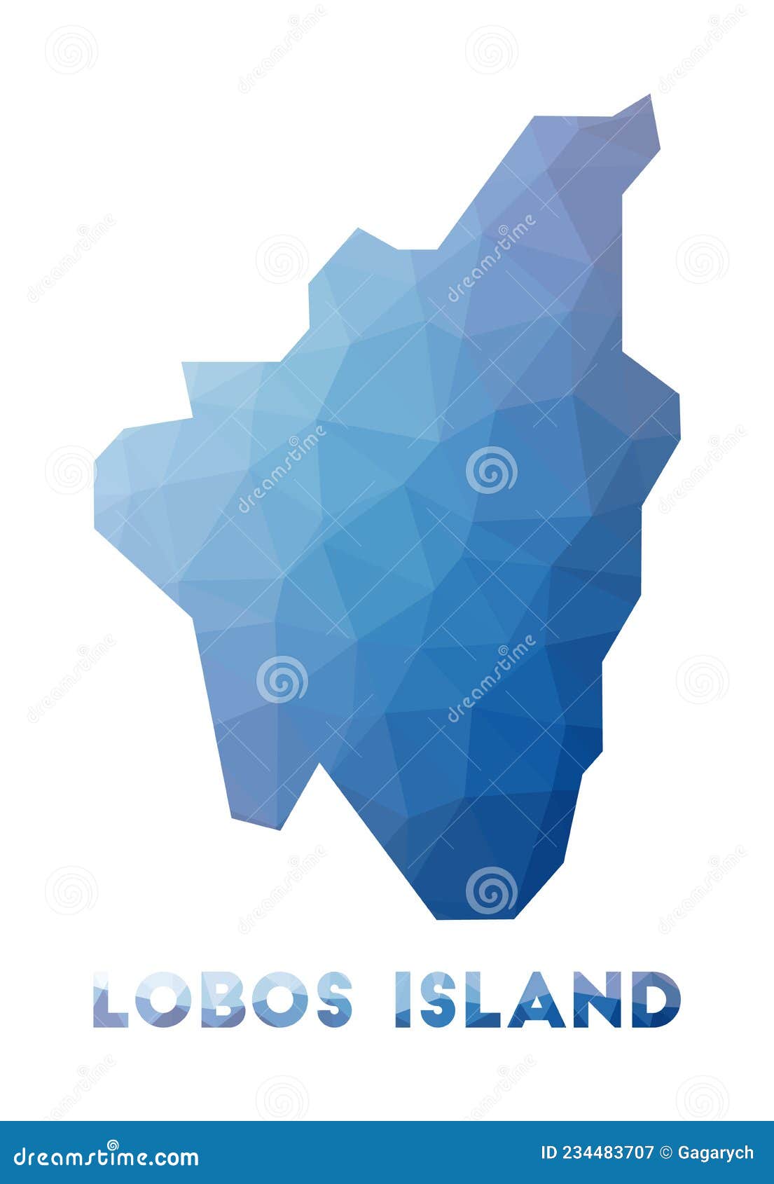 Low Poly Map of Lobos Island. Stock Vector - Illustration of kingdom ...