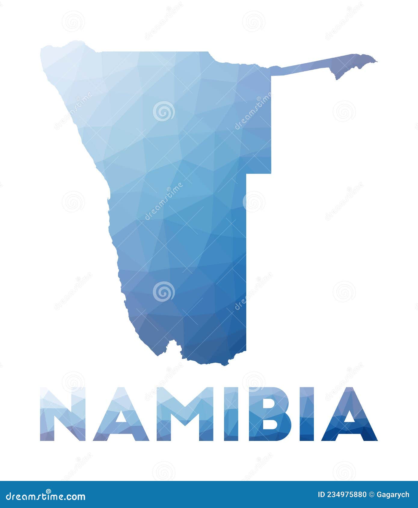 Namibian Low Poly Regions. Cartoon Vector | CartoonDealer.com #188493871