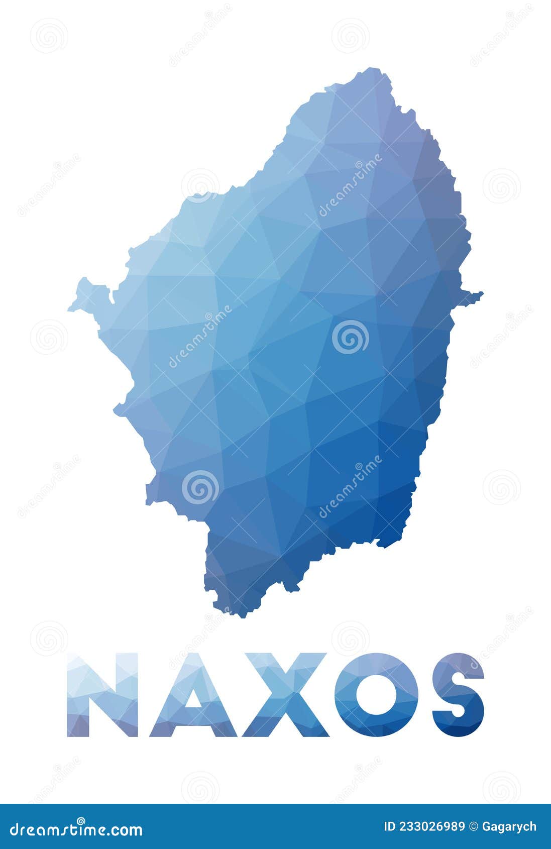 Low poly map of Naxos. stock vector. Illustration of abstract - 233026989