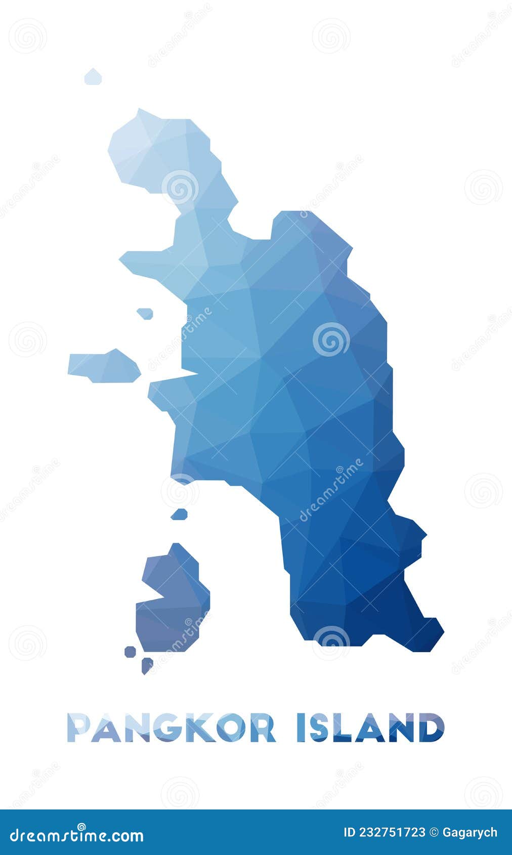Low Poly Map of Pangkor Island. Stock Vector - Illustration of isolated ...