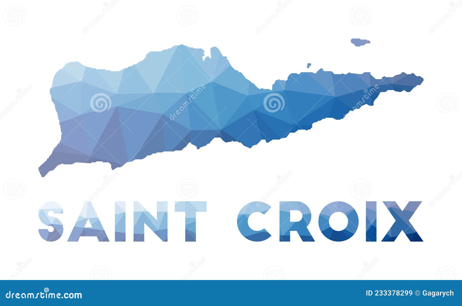 Saint Croix Map. Cartoon Vector | CartoonDealer.com #191040023