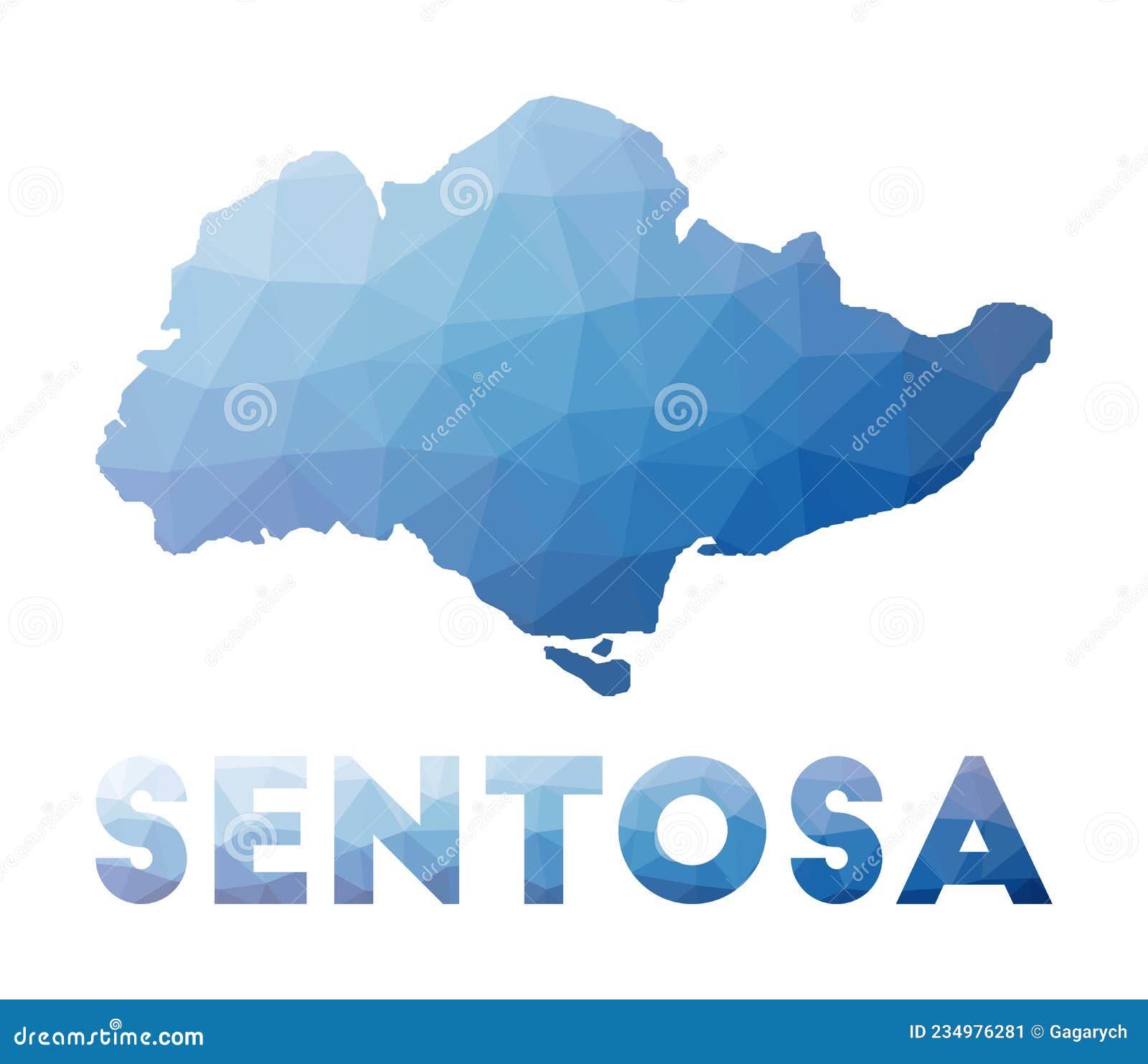 Sentosa Low Poly Logo. Cartoon Vector | CartoonDealer.com #155791393