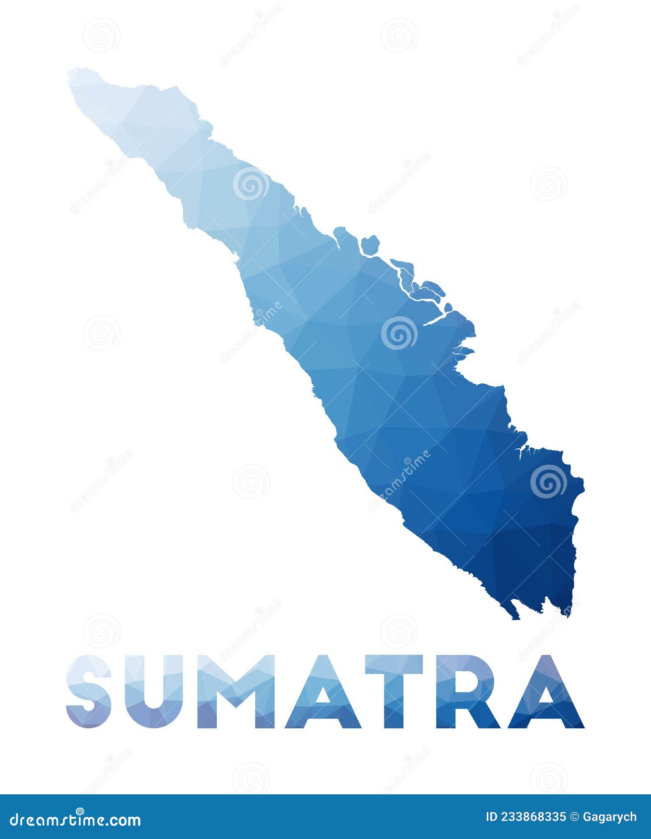 Sumatra Digital Map. Cartoon Vector | CartoonDealer.com #183708323