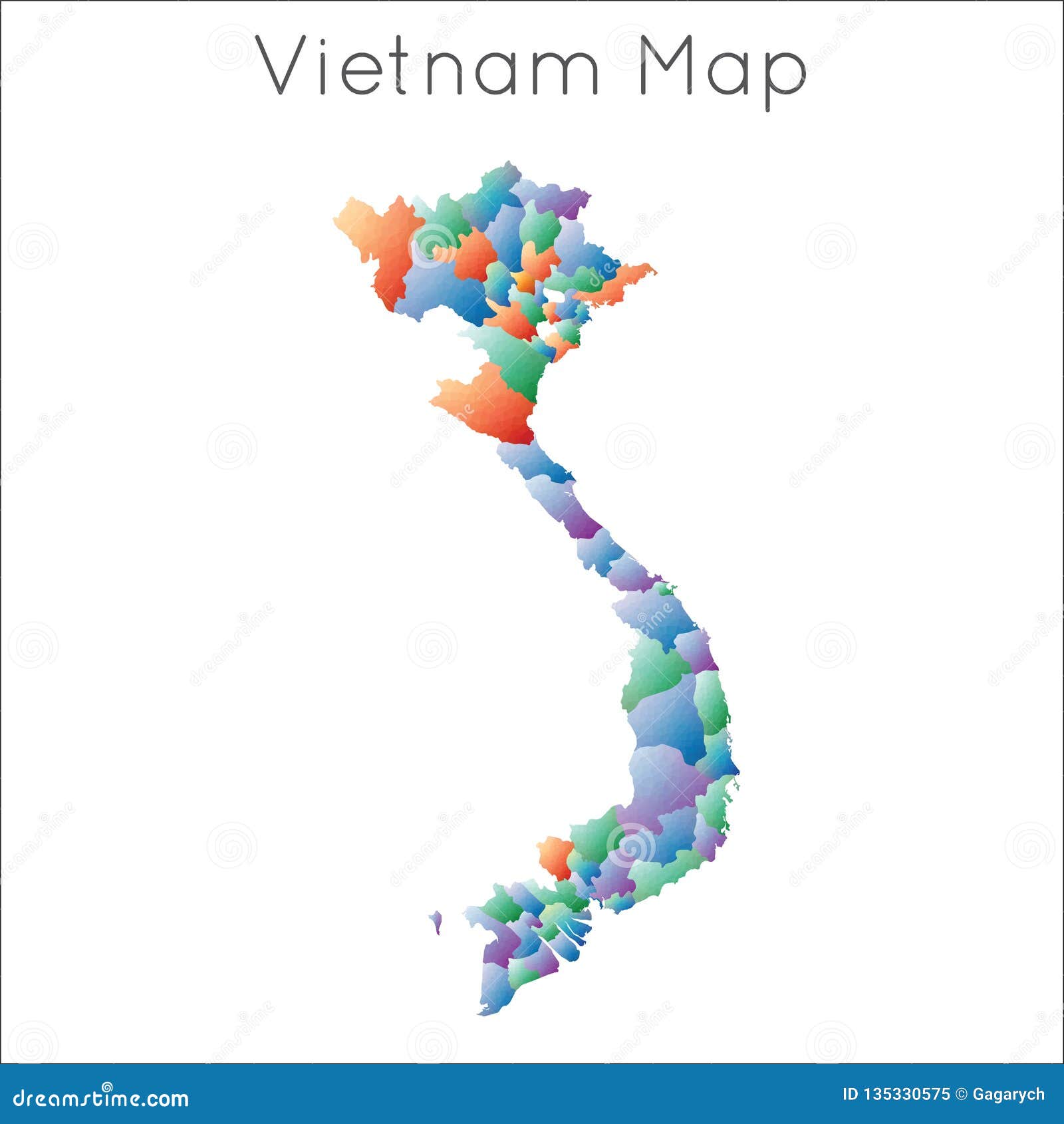 Low Poly map of Vietnam. stock vector. Illustration of polygonal ... Low Poly map of Vietnam. stock vector. Illustration of polygonal ...