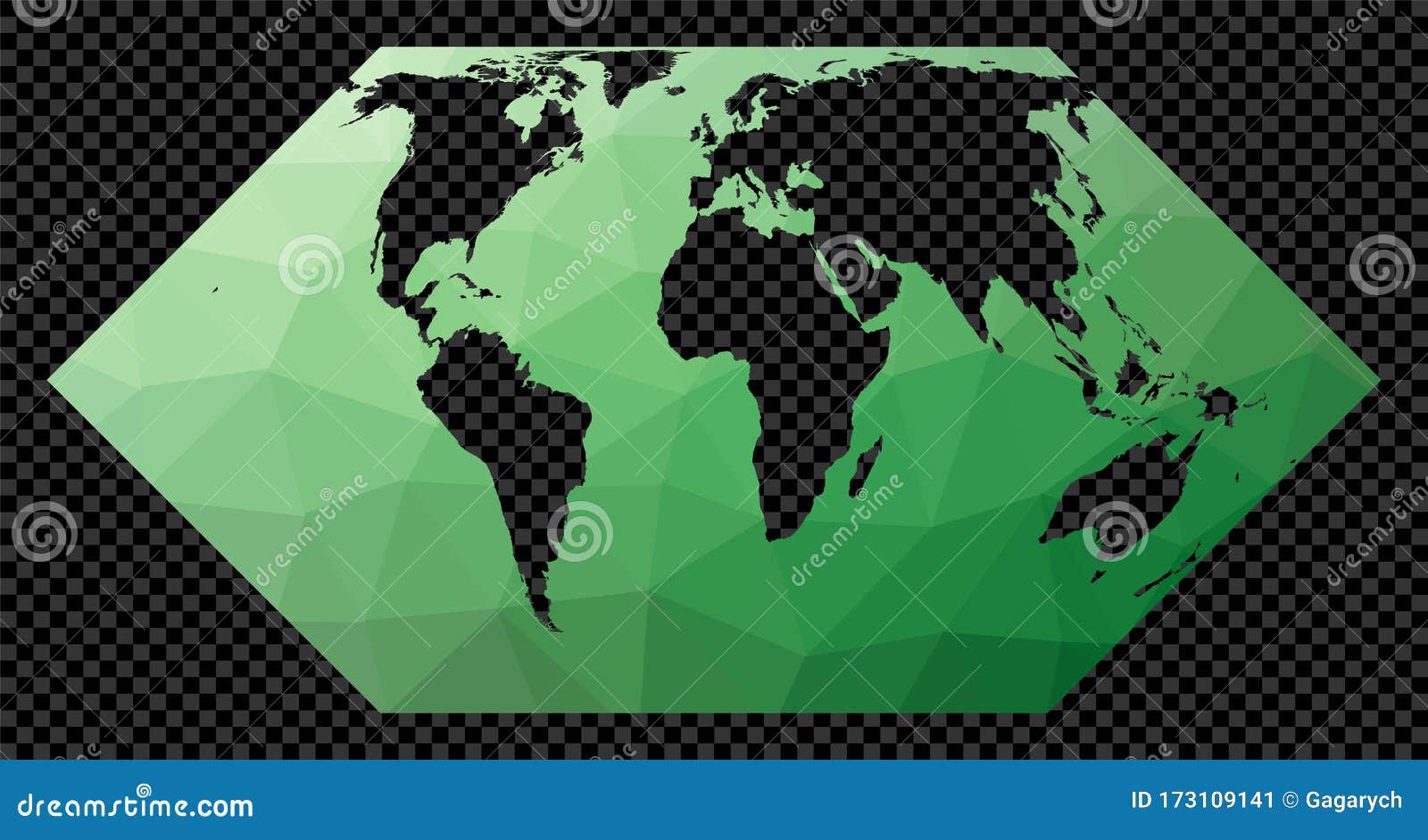 Low poly map of the world. stock vector. Illustration of design - 173109141