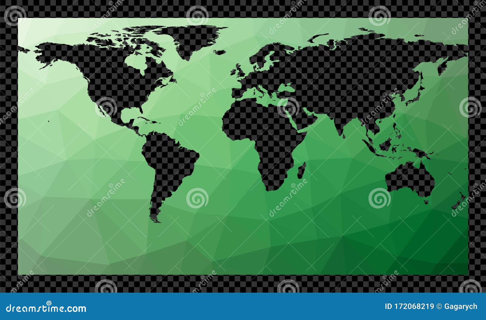 World Map. Patterson Cylindrical Projection. Cartoon Vector ...