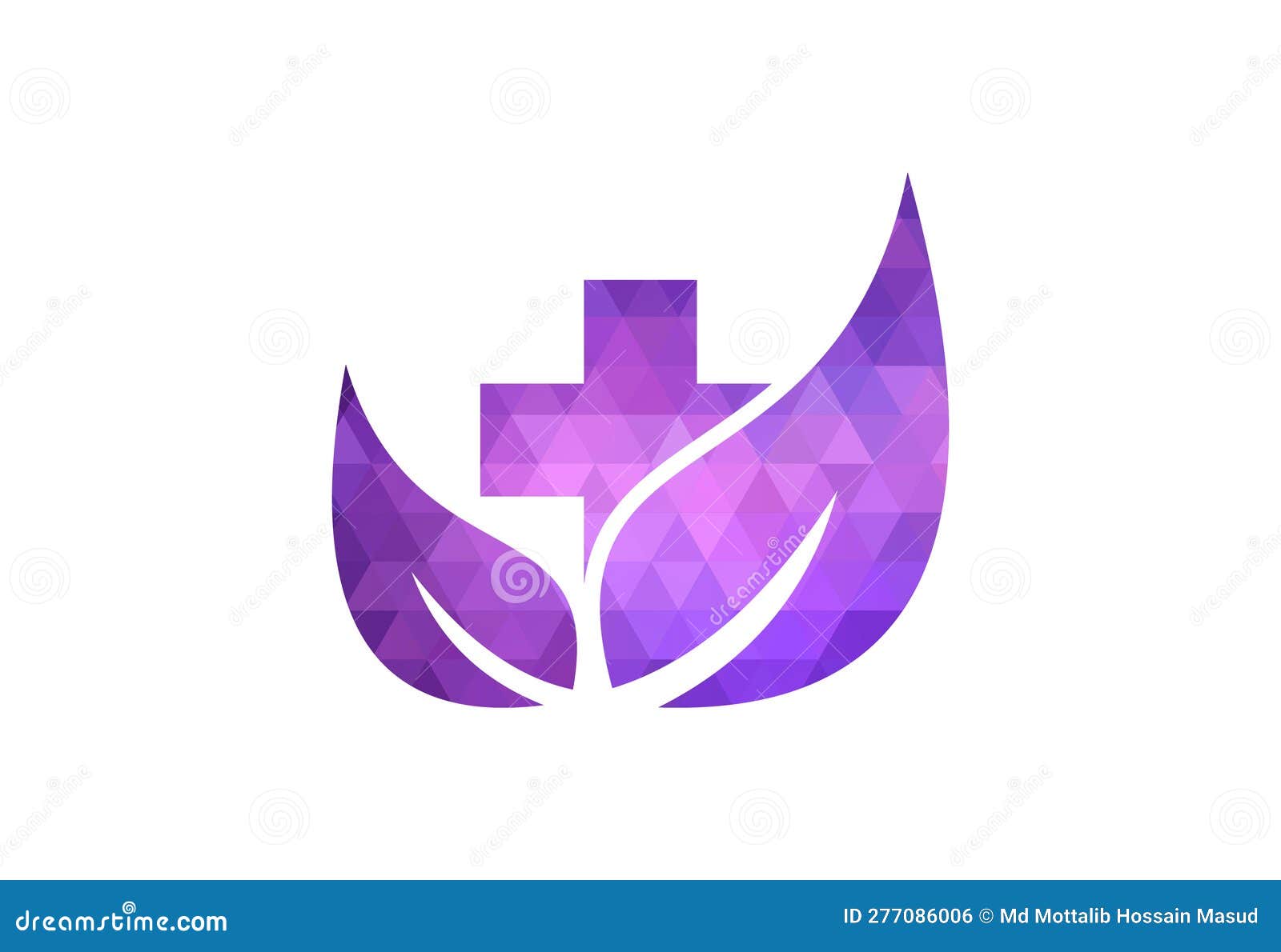 Low Poly and Medical Pharmacy Logo Design, Vector Illustration Stock ...