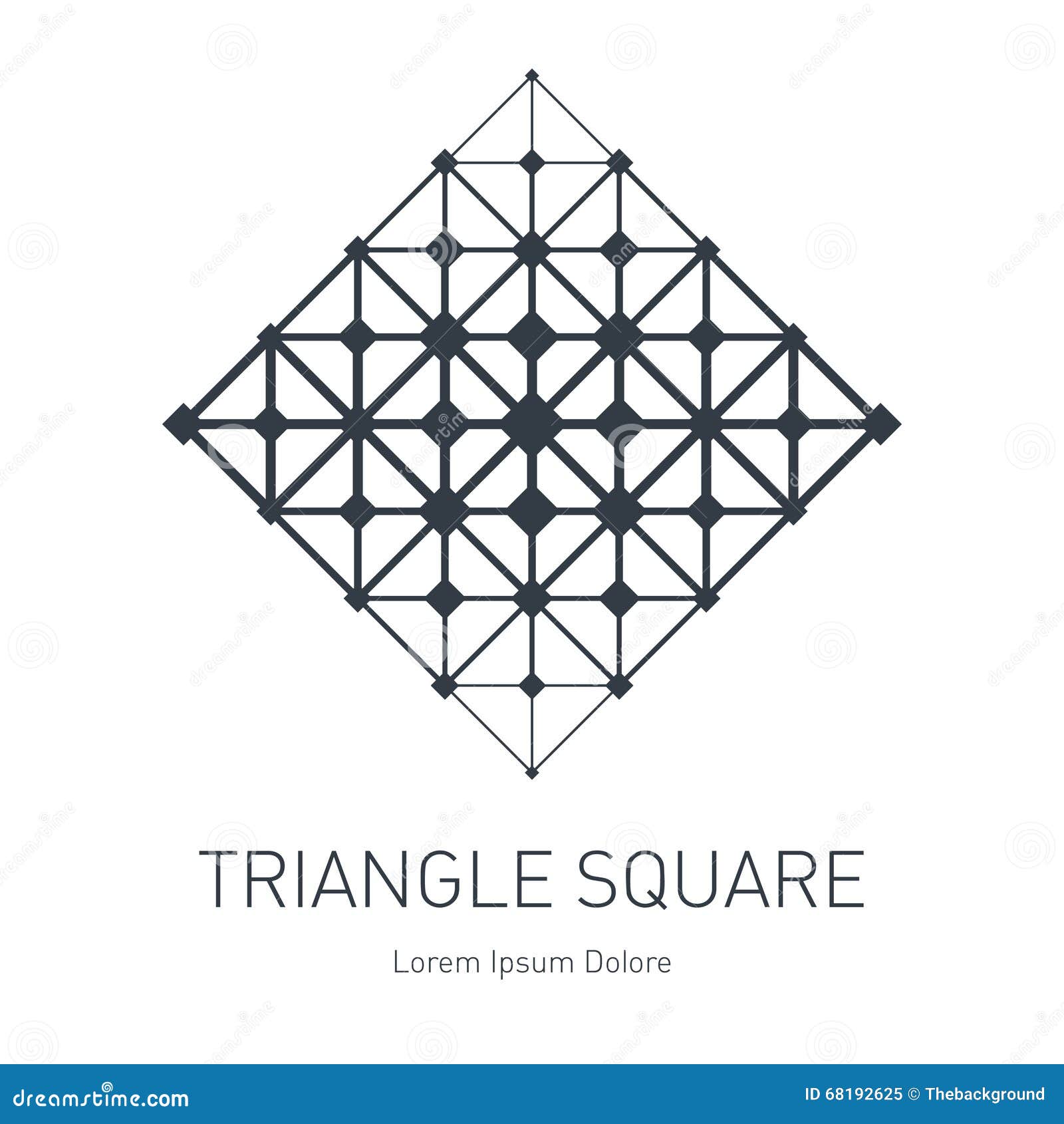 The Low-poly Mesh. Modern Stylish Logo. Design Element with Squares ...