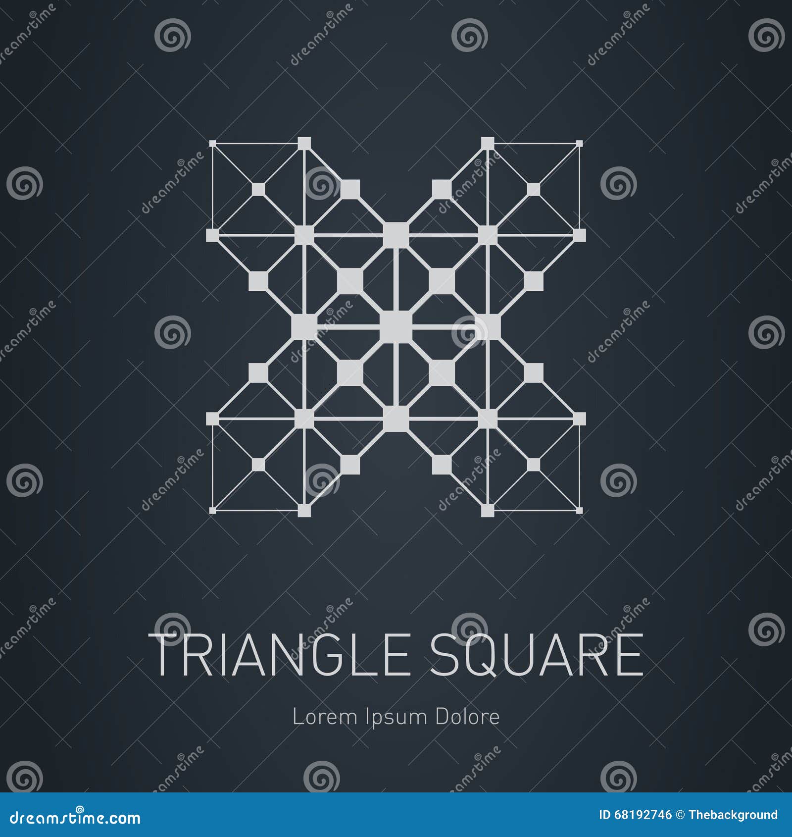 The Low Poly Mesh Modern Stylish Logo Design Element With Squares