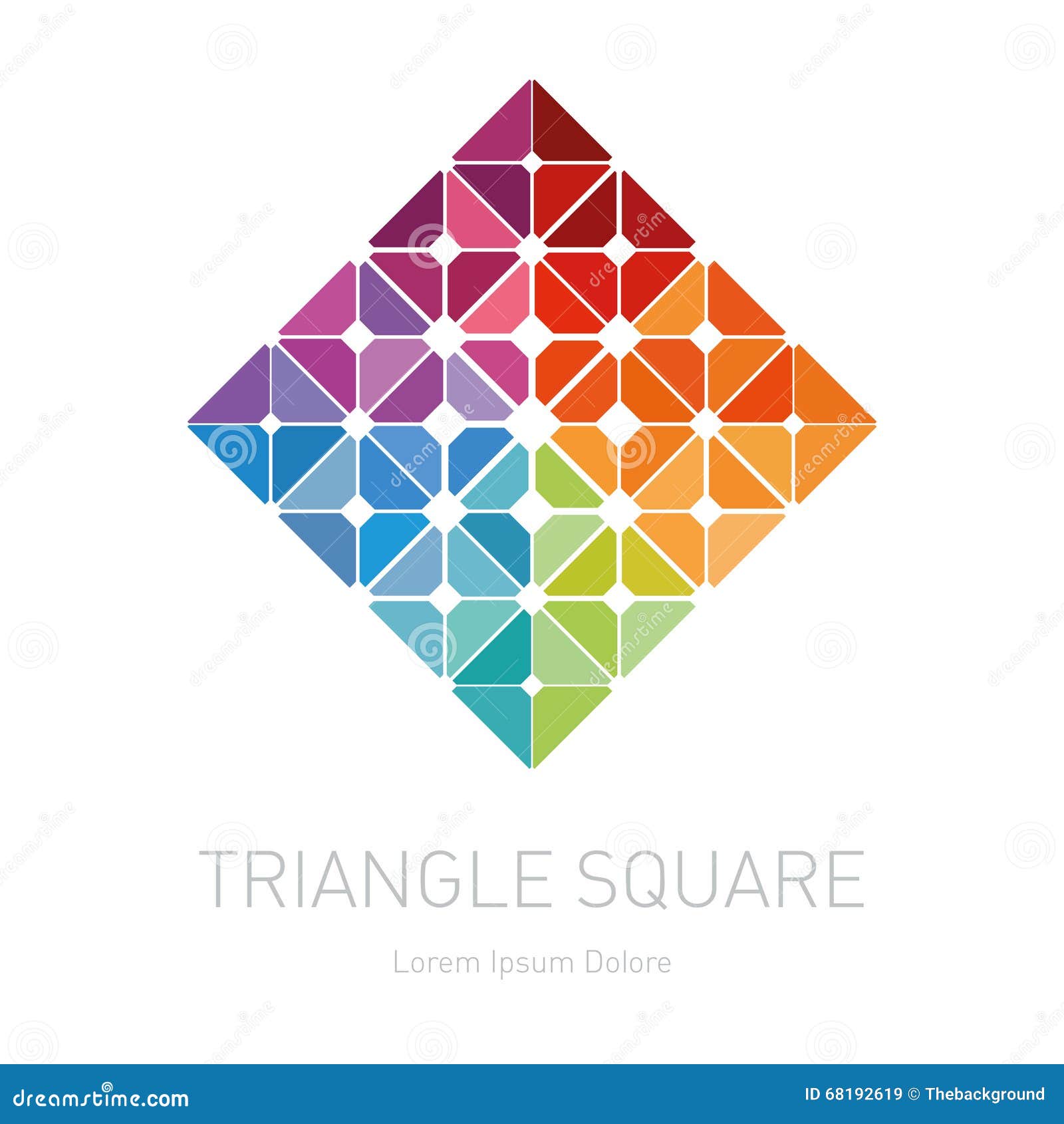 Low-poly Mesh. Modern Stylish Logo. Design Element with Squares ...