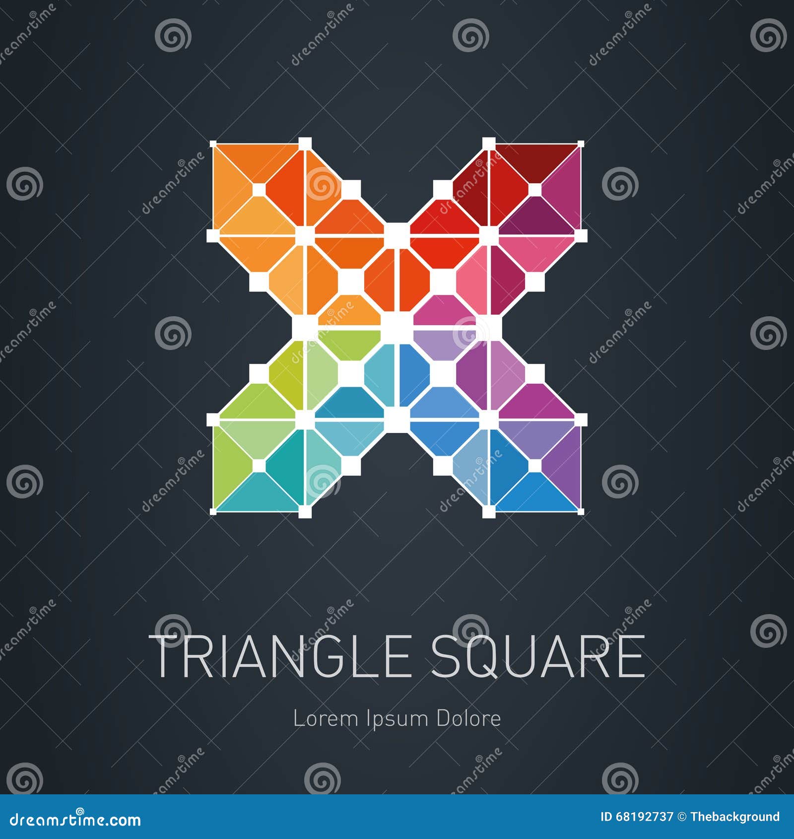 Logo Grid O Or D. Monogram Letter D Or O For Business Company Vector ...