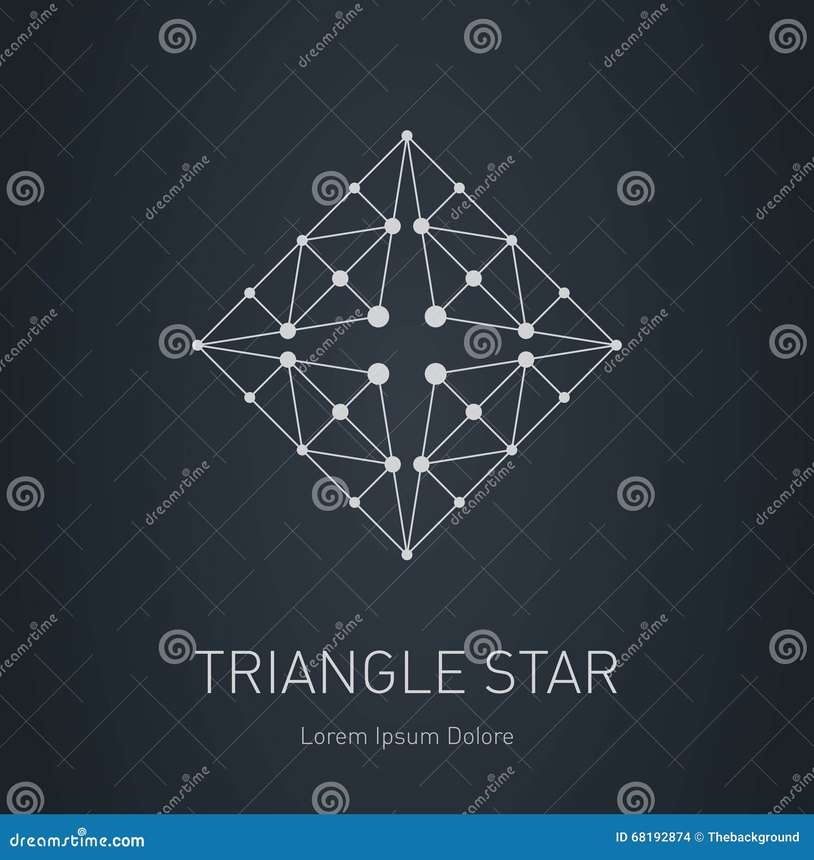 The Low Poly Mesh Star Modern Stylish Logo Stock Vector