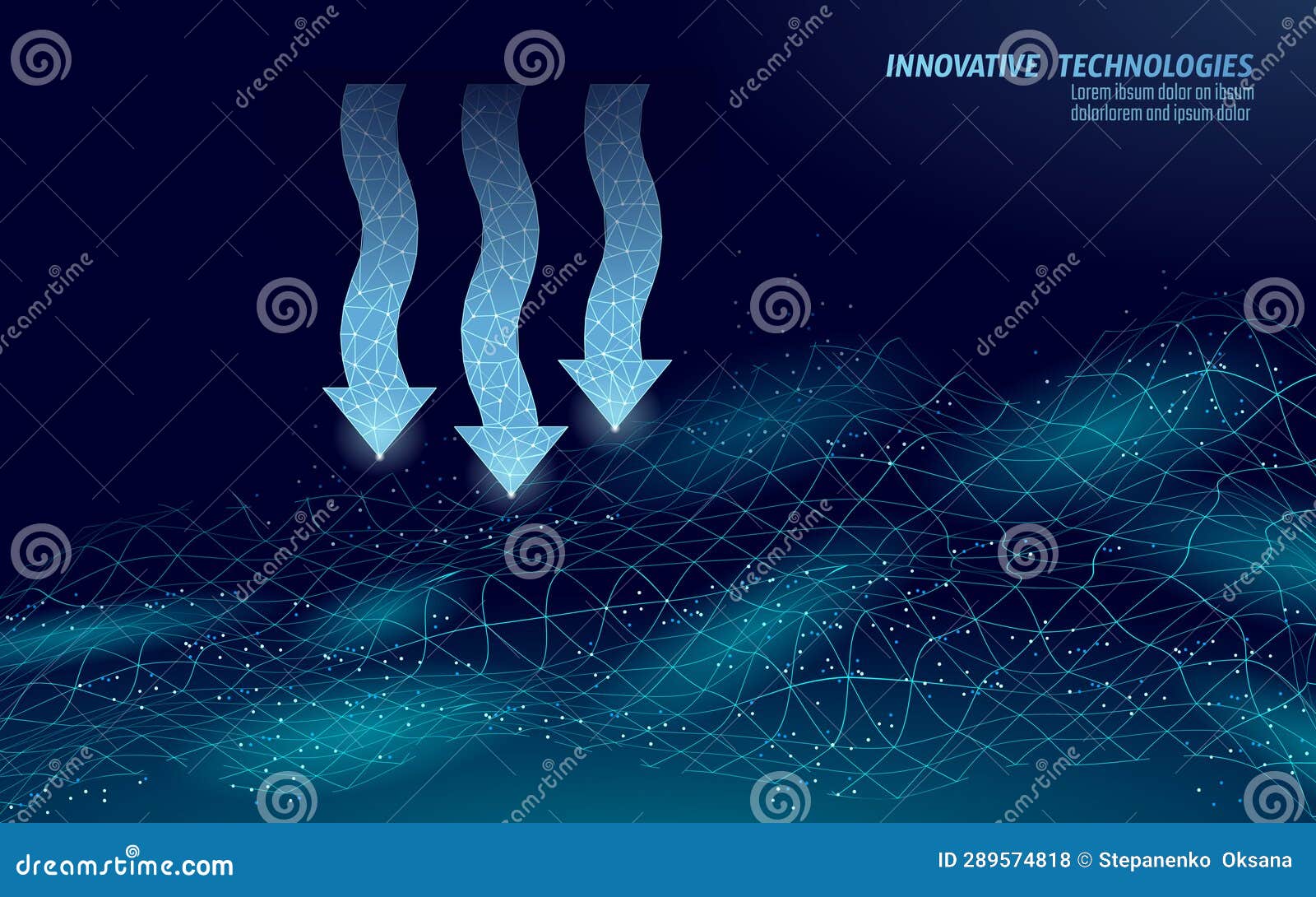 Low Poly Model Breathable Fabric Technology. Blue Wire Mesh Futuristic ...