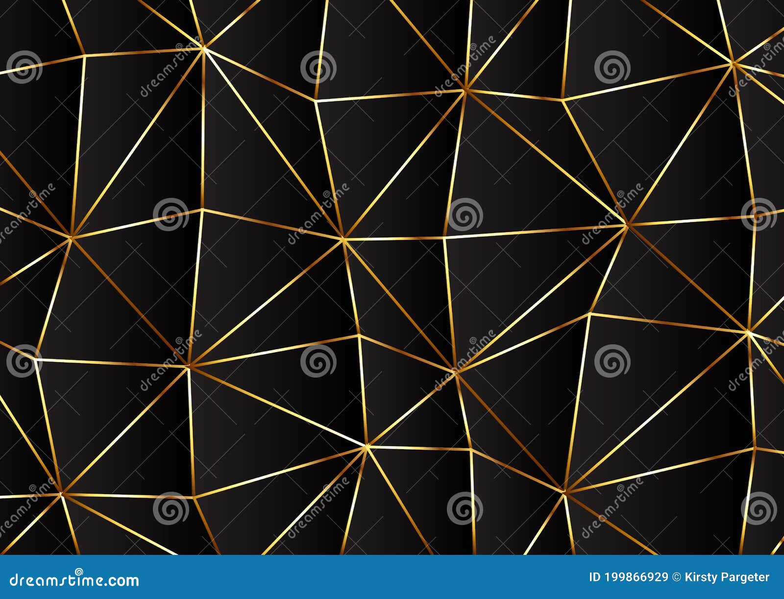 Low Poly Modern Design in Gold and Black Stock Vector - Illustration of ...