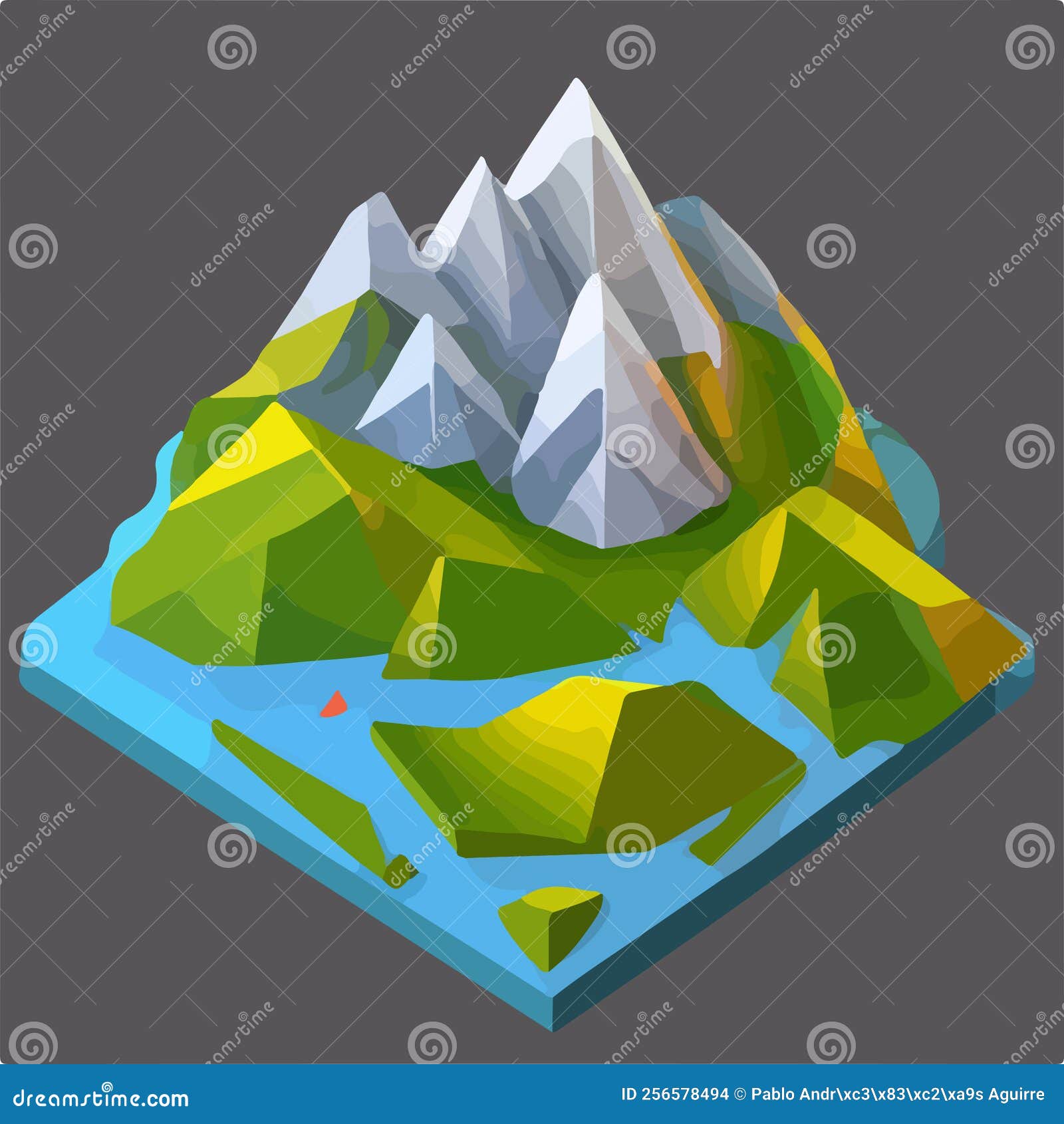 Low Poly Mountains Landscape Vector Stock Vector - Illustration of ...