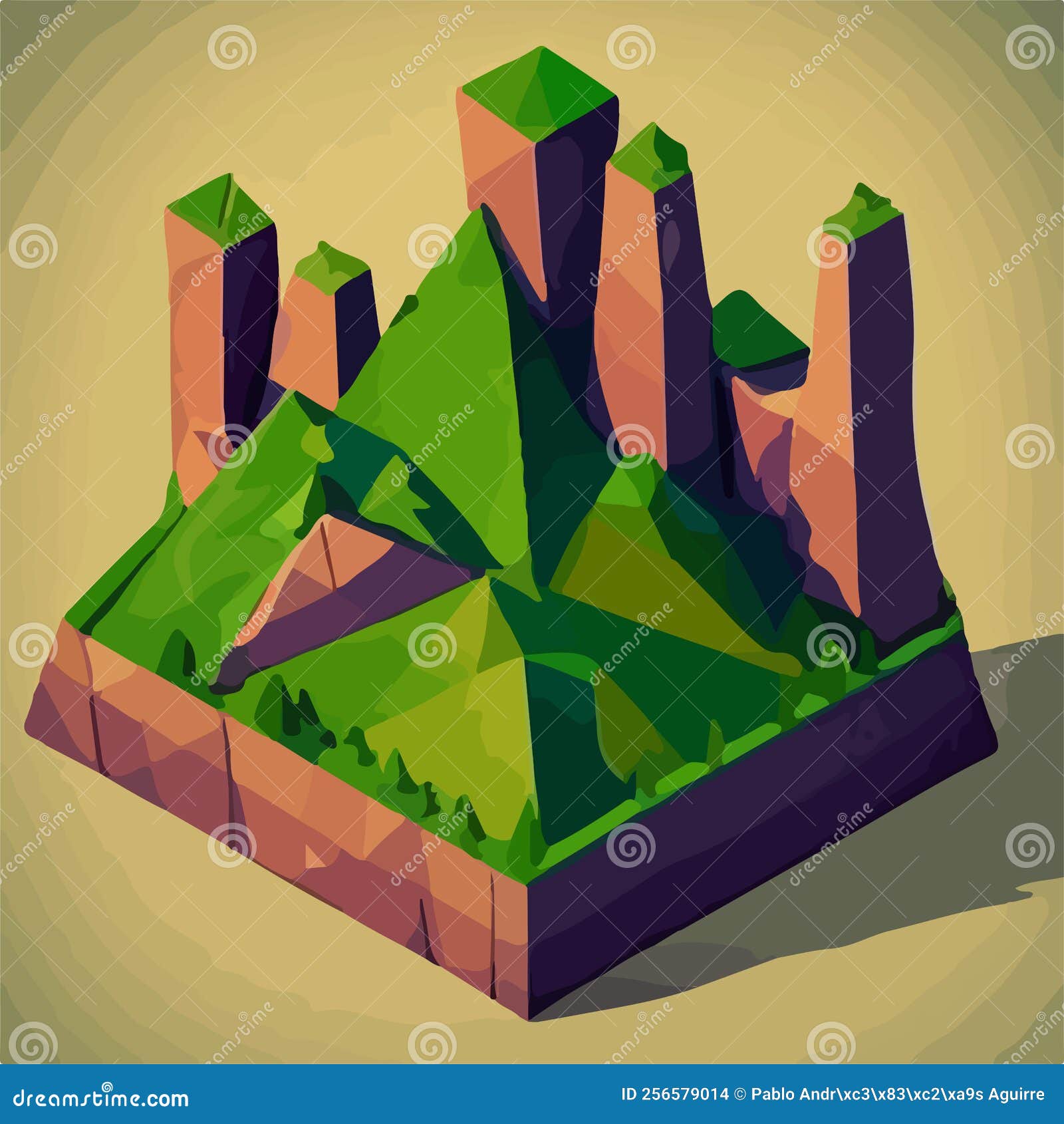 Low Poly Mountains Landscape Vector Stock Vector - Illustration of ...