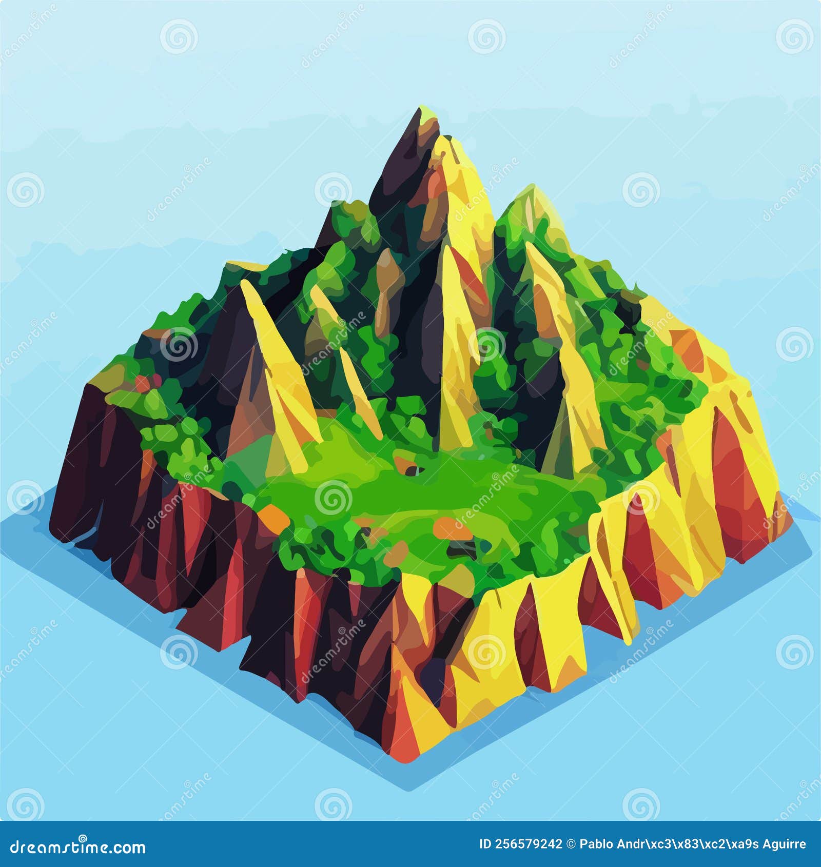 Low Poly Mountains Landscape Vector Stock Vector - Illustration of natural, vector: 256579242