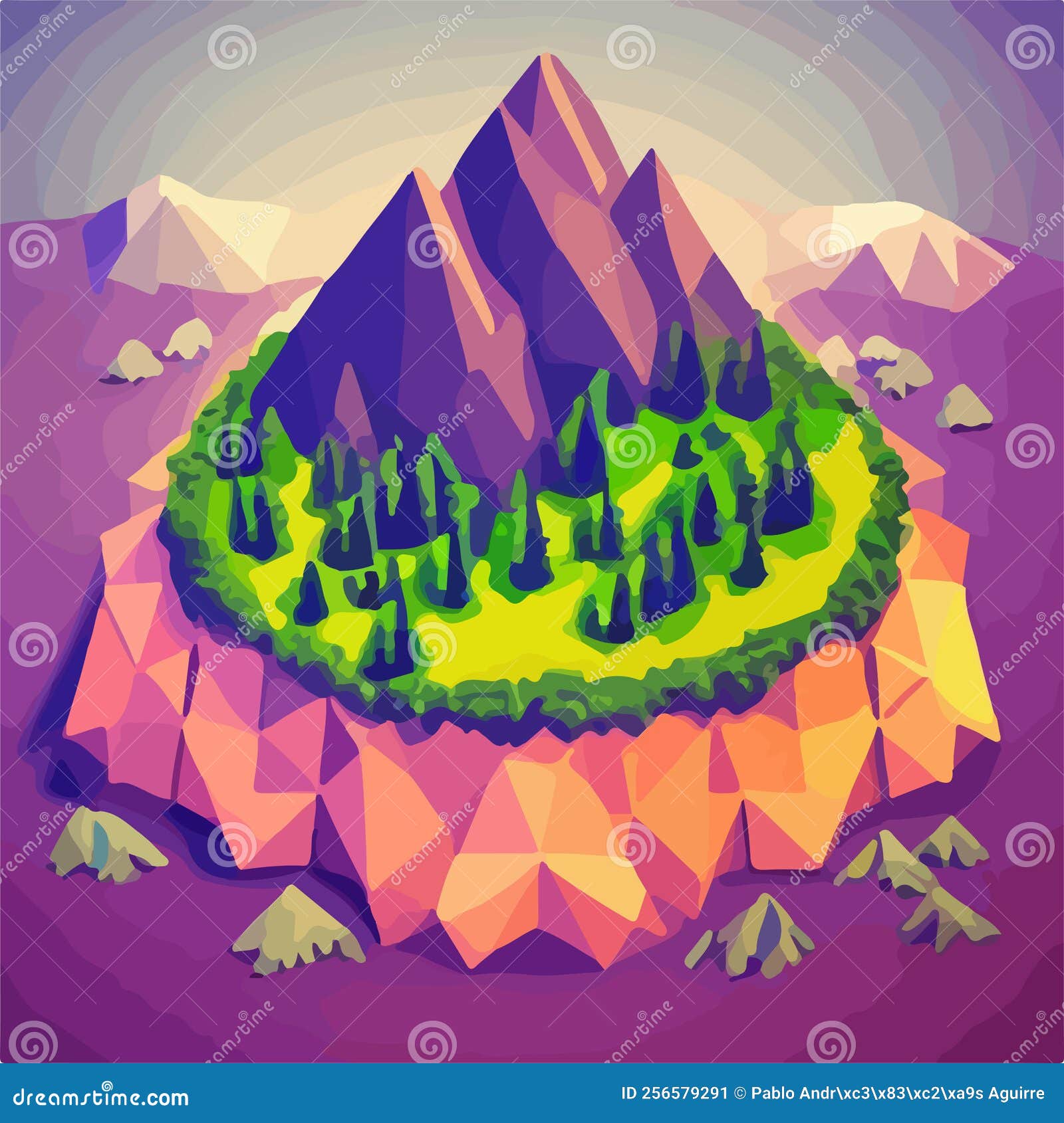 Low Poly Mountains Landscape Vector Stock Vector - Illustration of ...