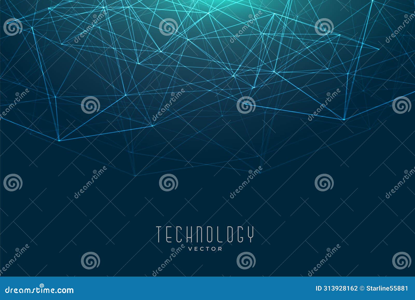Low Poly Network Mesh Connection Technology Background Stock Vector ...