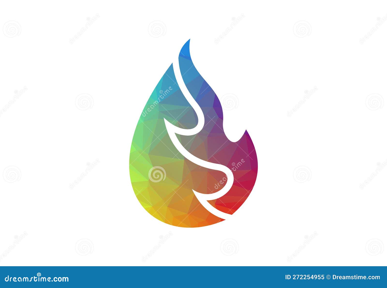 Low Poly and Oil and Gas Logo Design, Vector Design Concept Stock ...