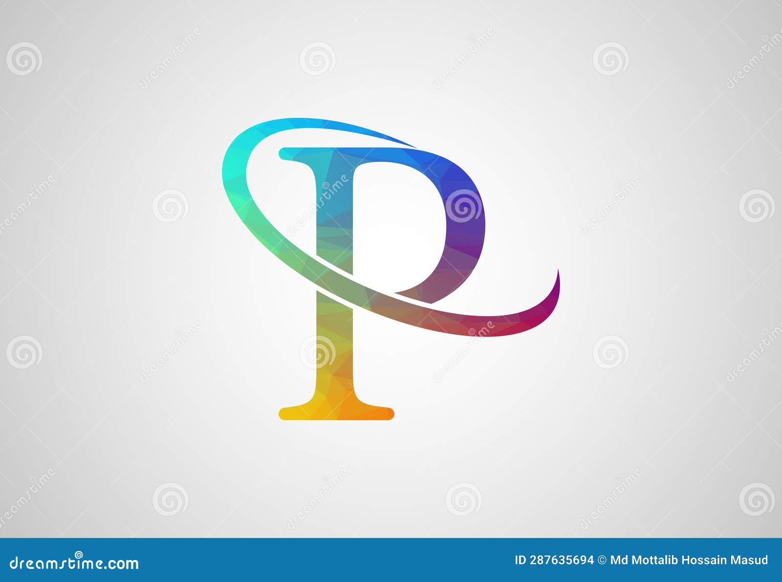 Low Poly and P Letter Logo Design, Vector Illustration Stock ...