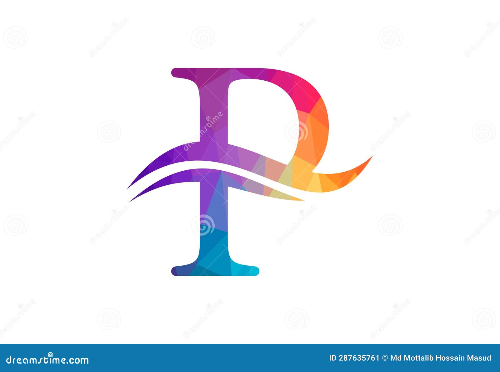 Low Poly and P Letter Logo Design, Vector Illustration Stock ...