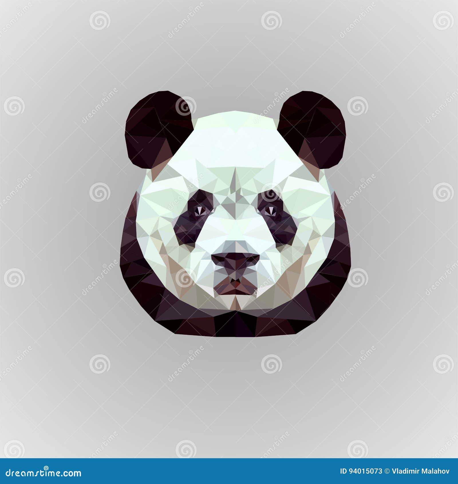 Low poly panda stock vector. Illustration of teddy, poly - 94015073