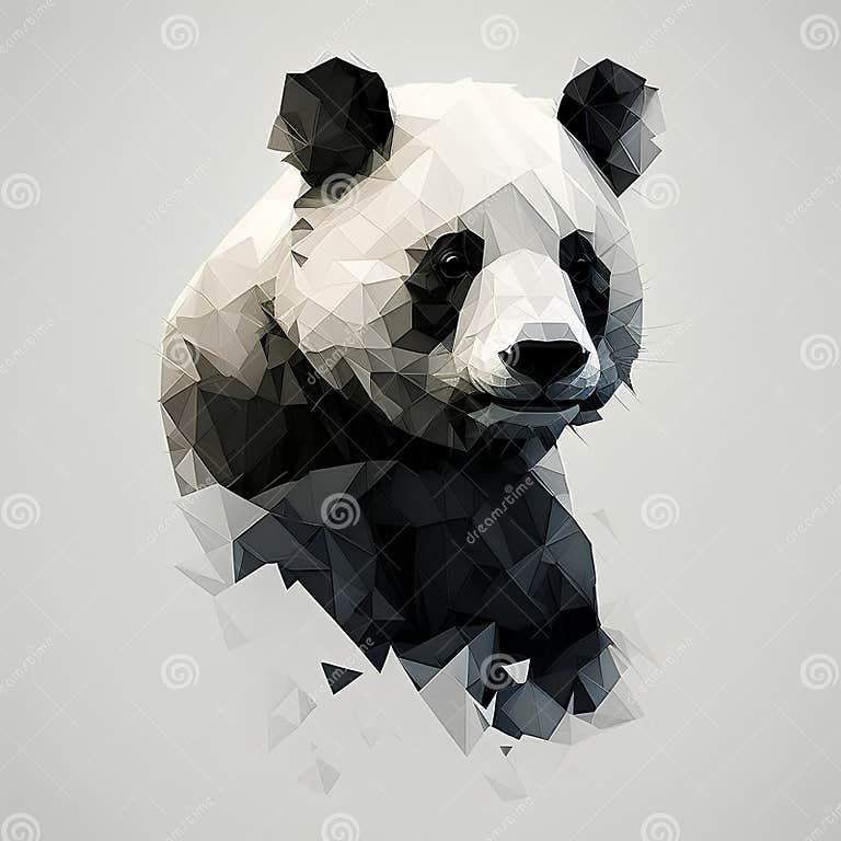 Low Poly Panda. Polygonal Design. Vector Illustration Stock ...