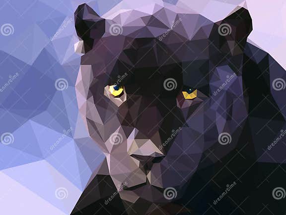 Low Poly Panther Illustration Wallpaper Stock Illustration ...