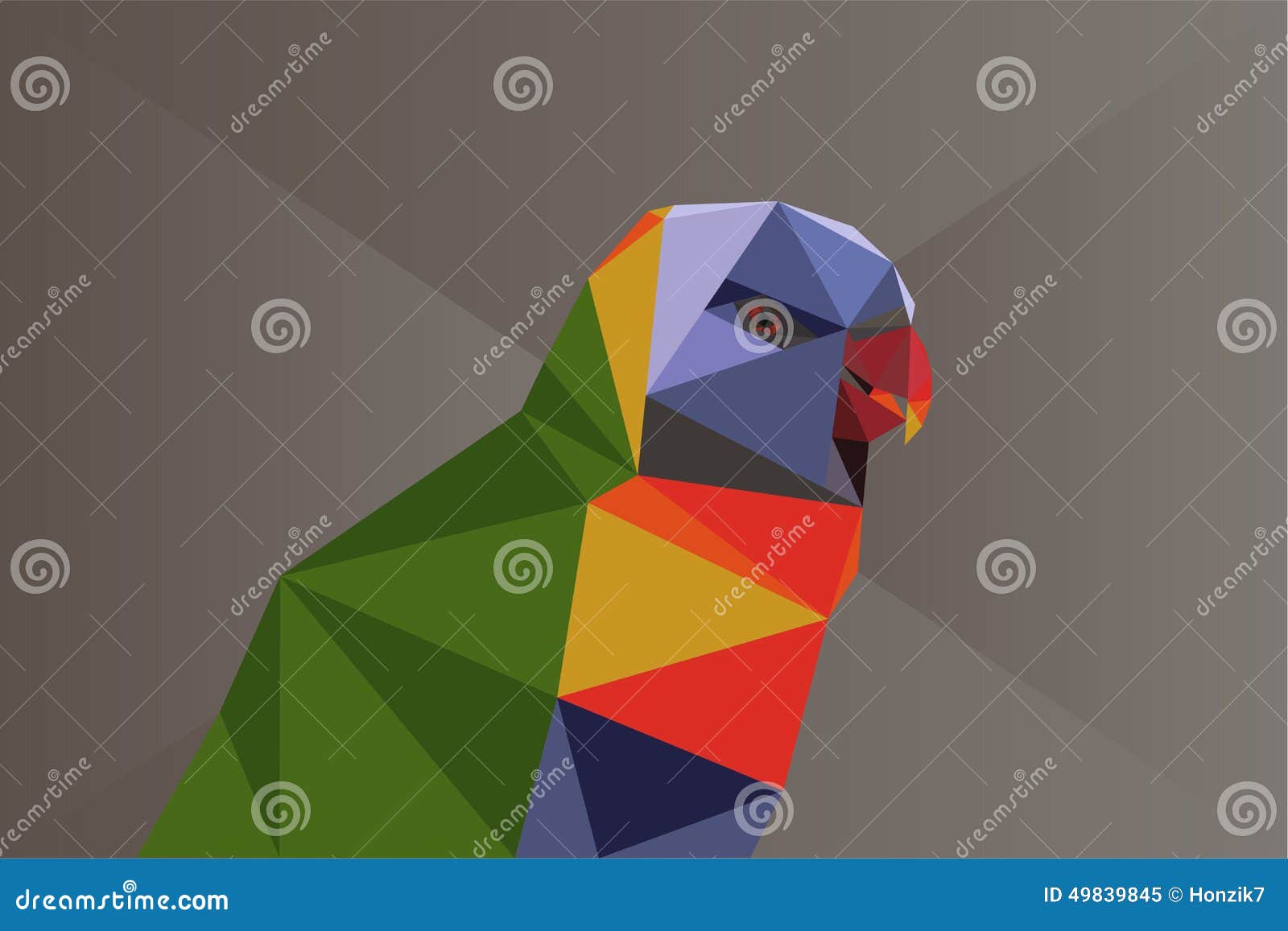 Low poly parrot stock vector. Illustration of natural - 49839845