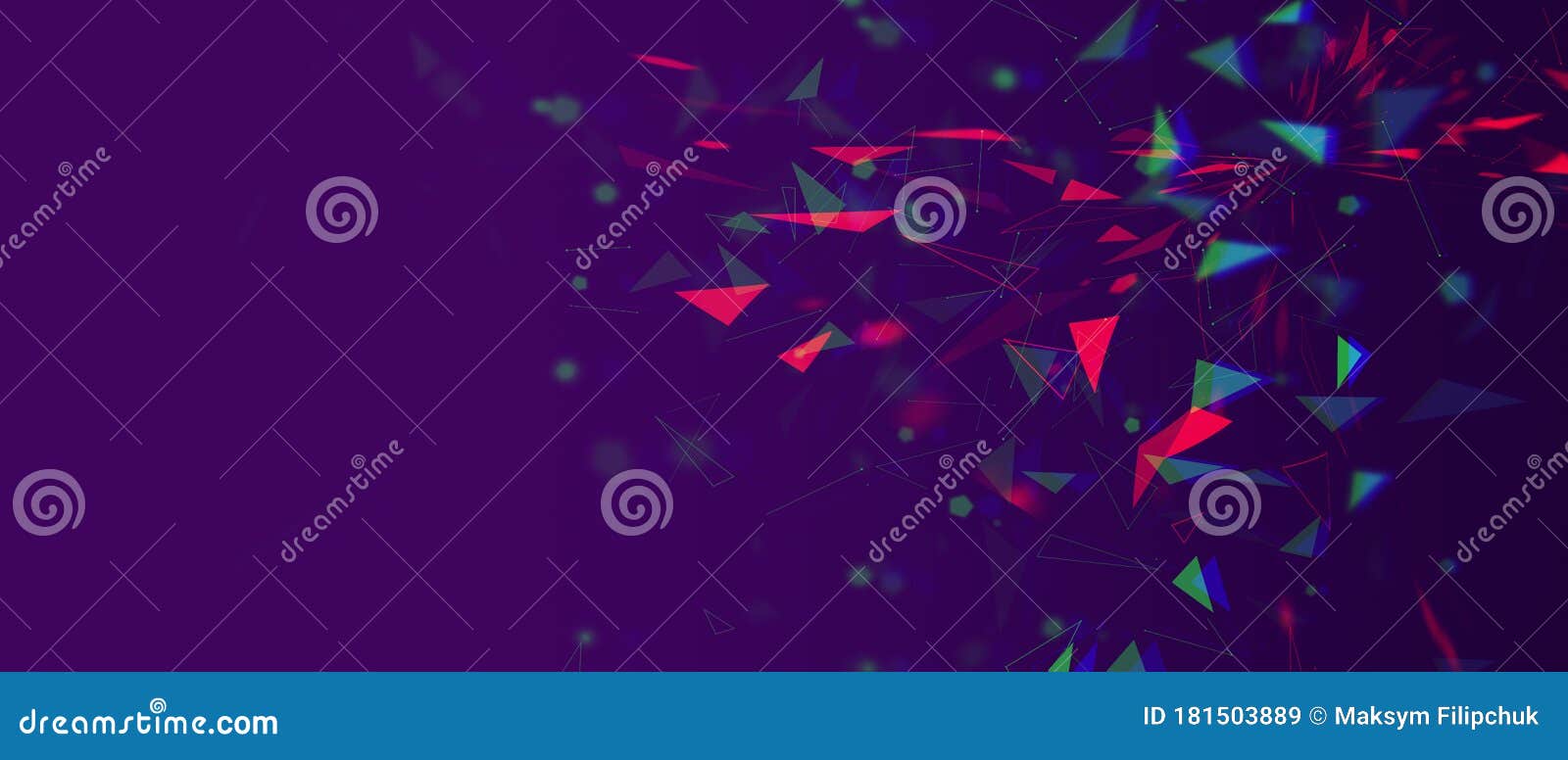 Low Poly Particles Abstract Background Stock Image - Image of triangle ...