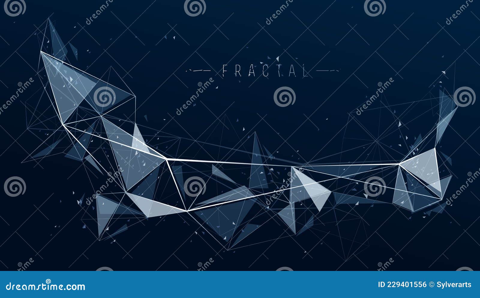Low Poly Particles Abstract Vector Background, Polygonal Fractal Design ...
