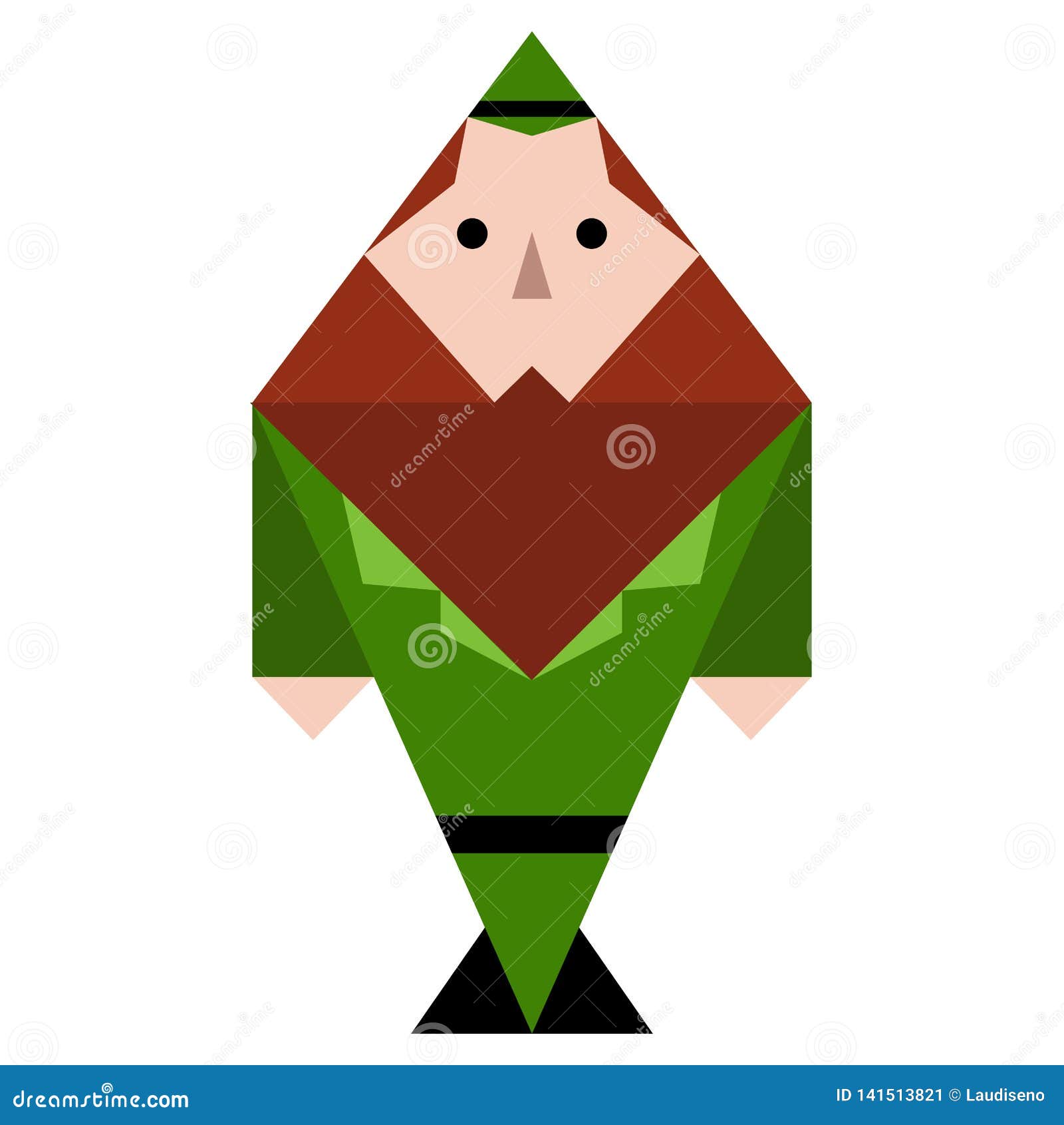 Low poly patrick day elf stock vector. Illustration of clipart - 141513821