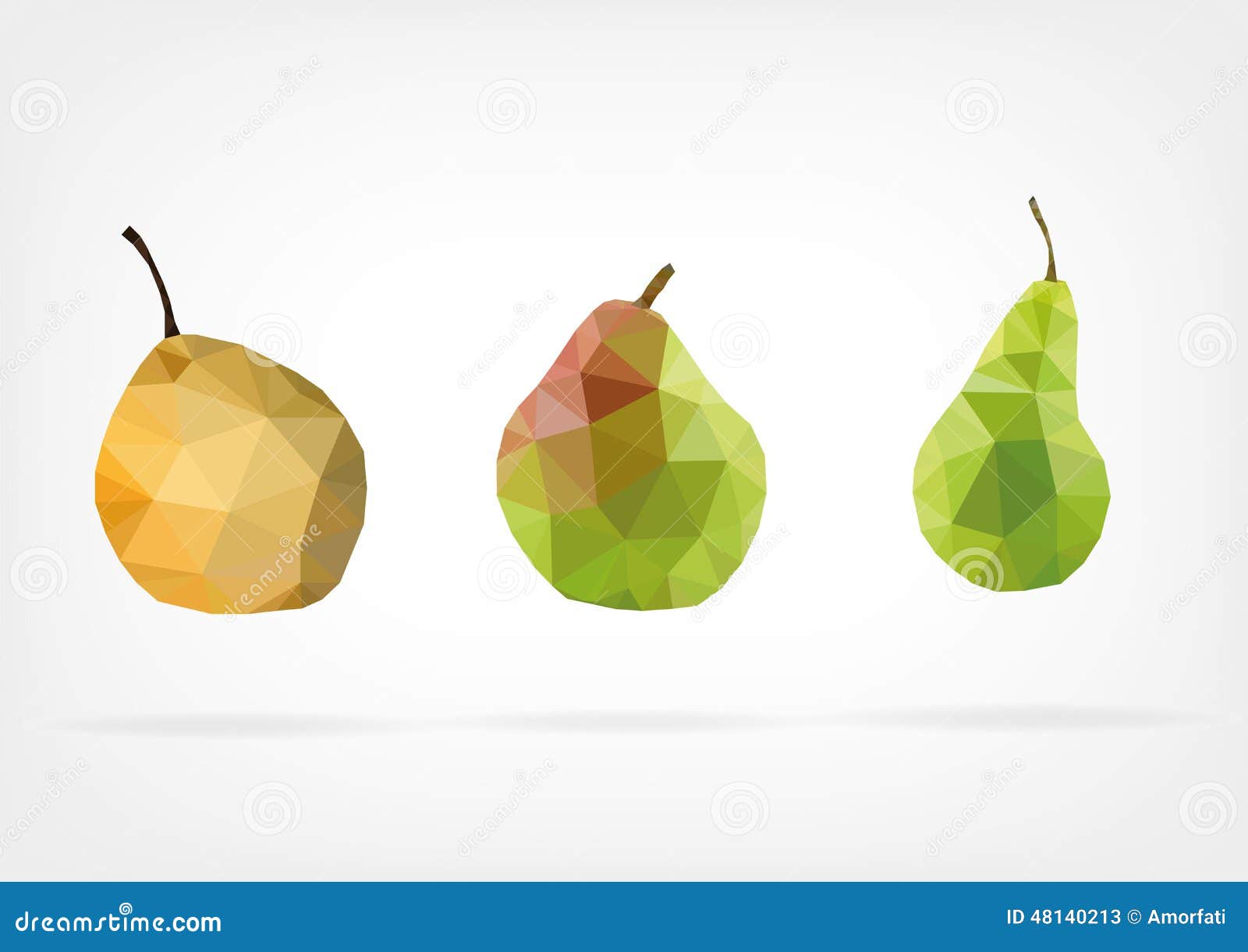 Low Poly Pear fruit stock vector. Illustration of diet - 48140213