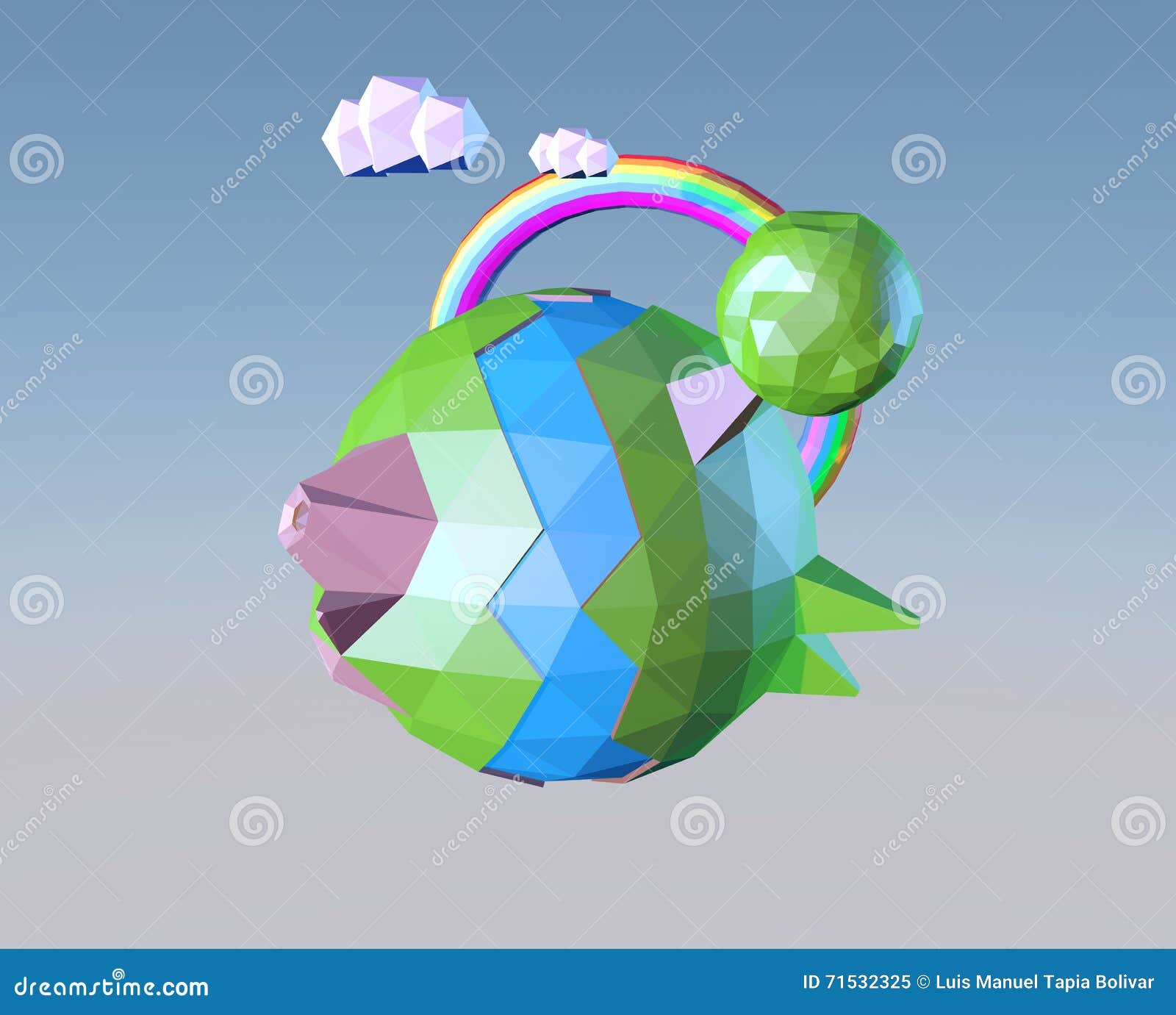 Low Poly Planet Earth Space Debris. Environmental Atmosphere Waste ...