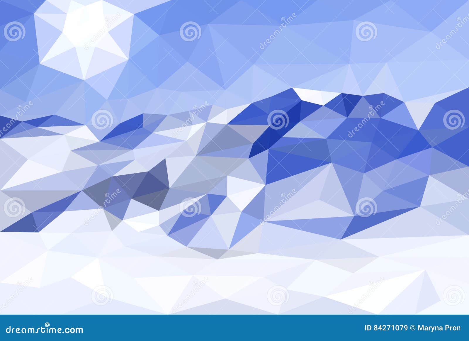 Low Poly, Polygonal Landscape Winter Background. Vector. Stock Vector ...