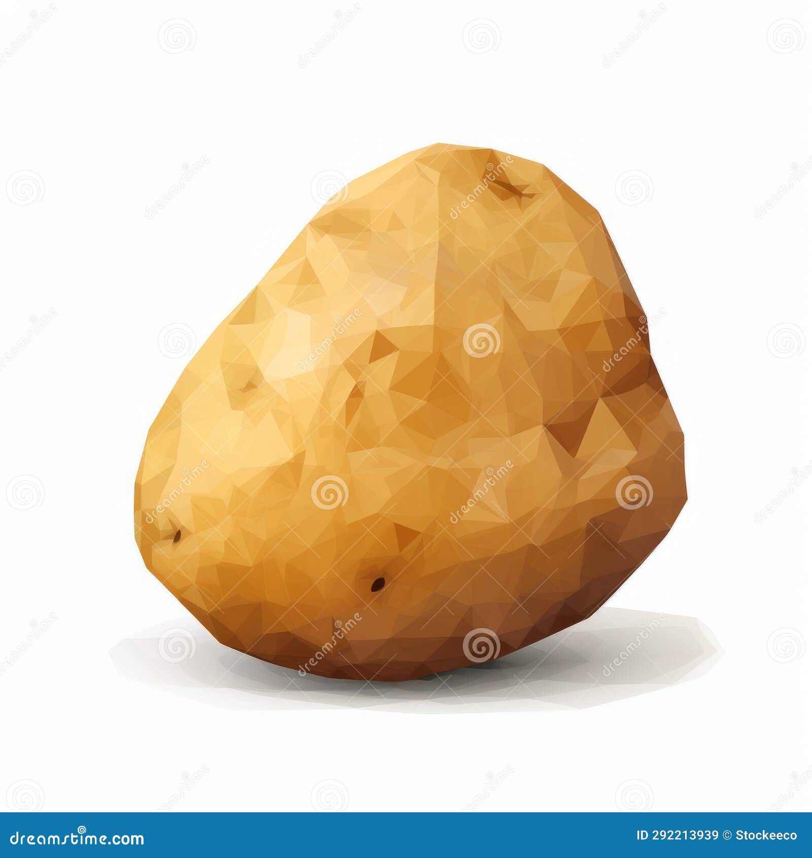 Low Poly Potato: a Unique Blend of Zuckerpunk and Quantumpunk Stock ...