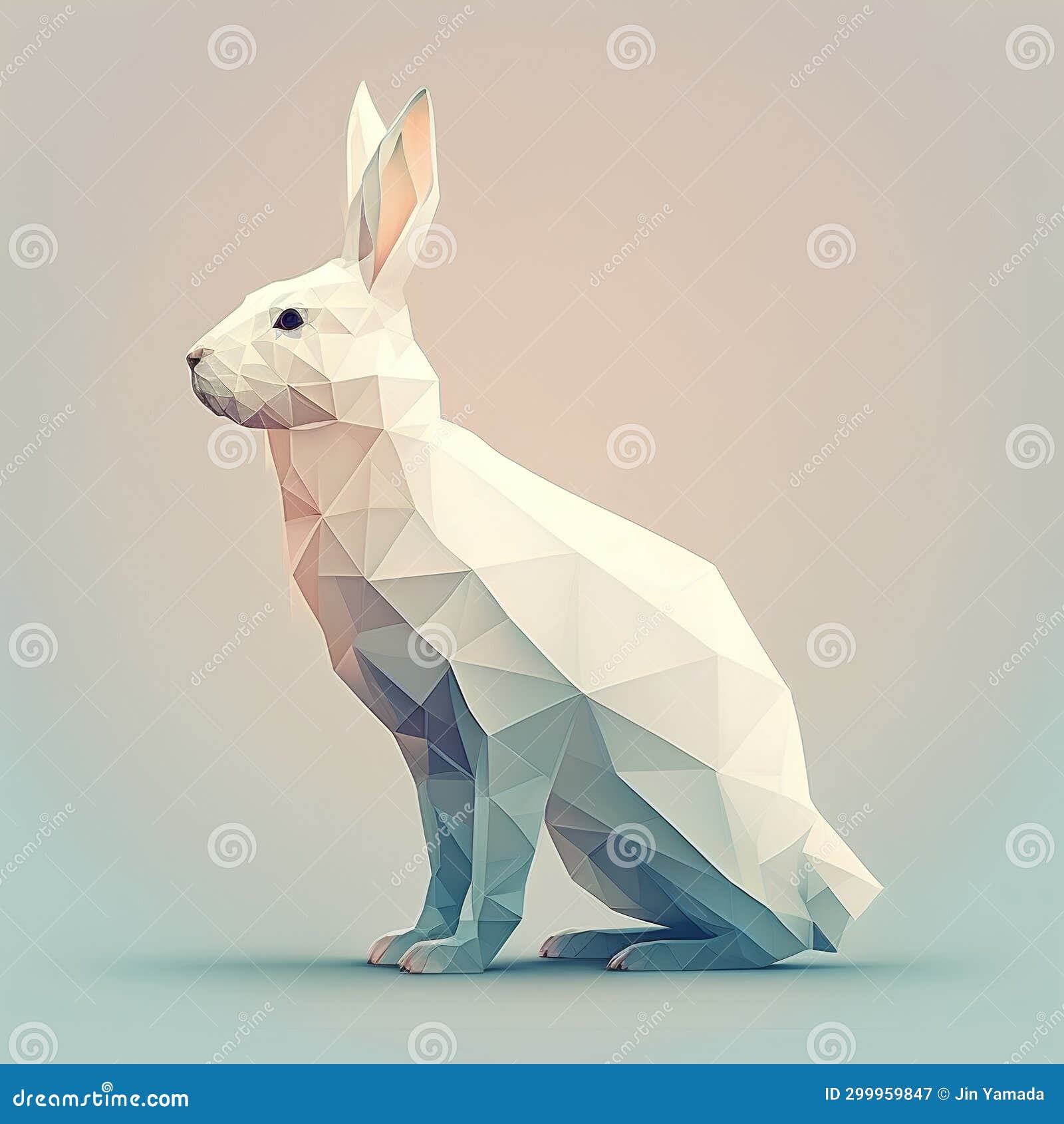 Low Poly Rabbit. Polygonal Hare. Vector Illustration Stock Illustration ...