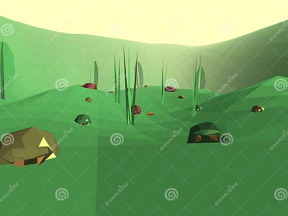 Low Poly Retro Style Bug World Stock Illustration - Illustration of ...
