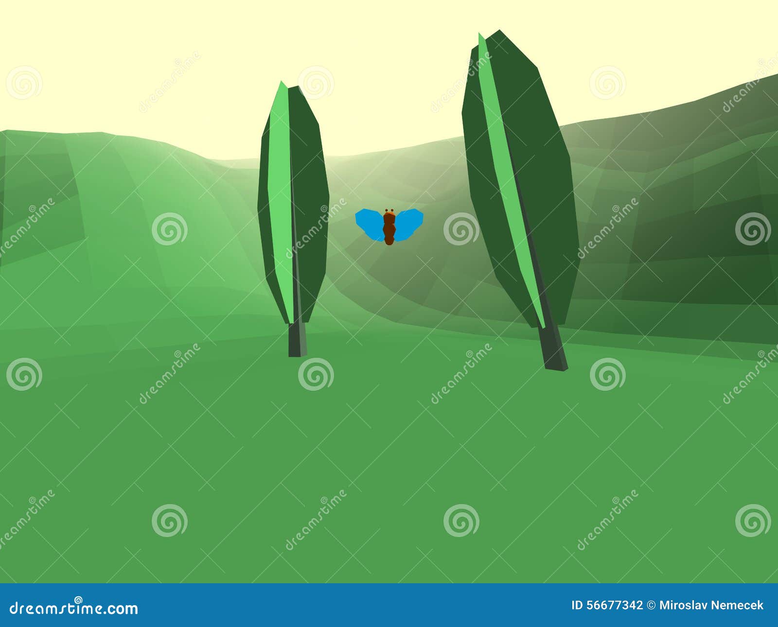 Low Poly Retro Style Bug World Stock Illustration - Illustration of ...