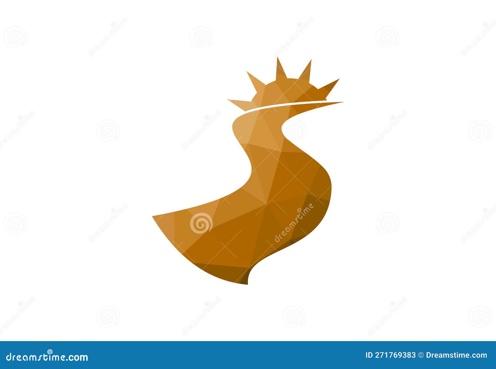 Low Poly and River Logo Design, Vector Illustration Stock Illustration ...