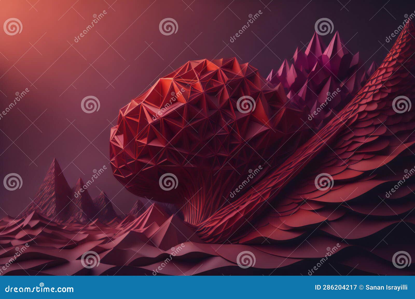 Low Poly Shape. Futuristic Background Stock Illustration - Illustration ...