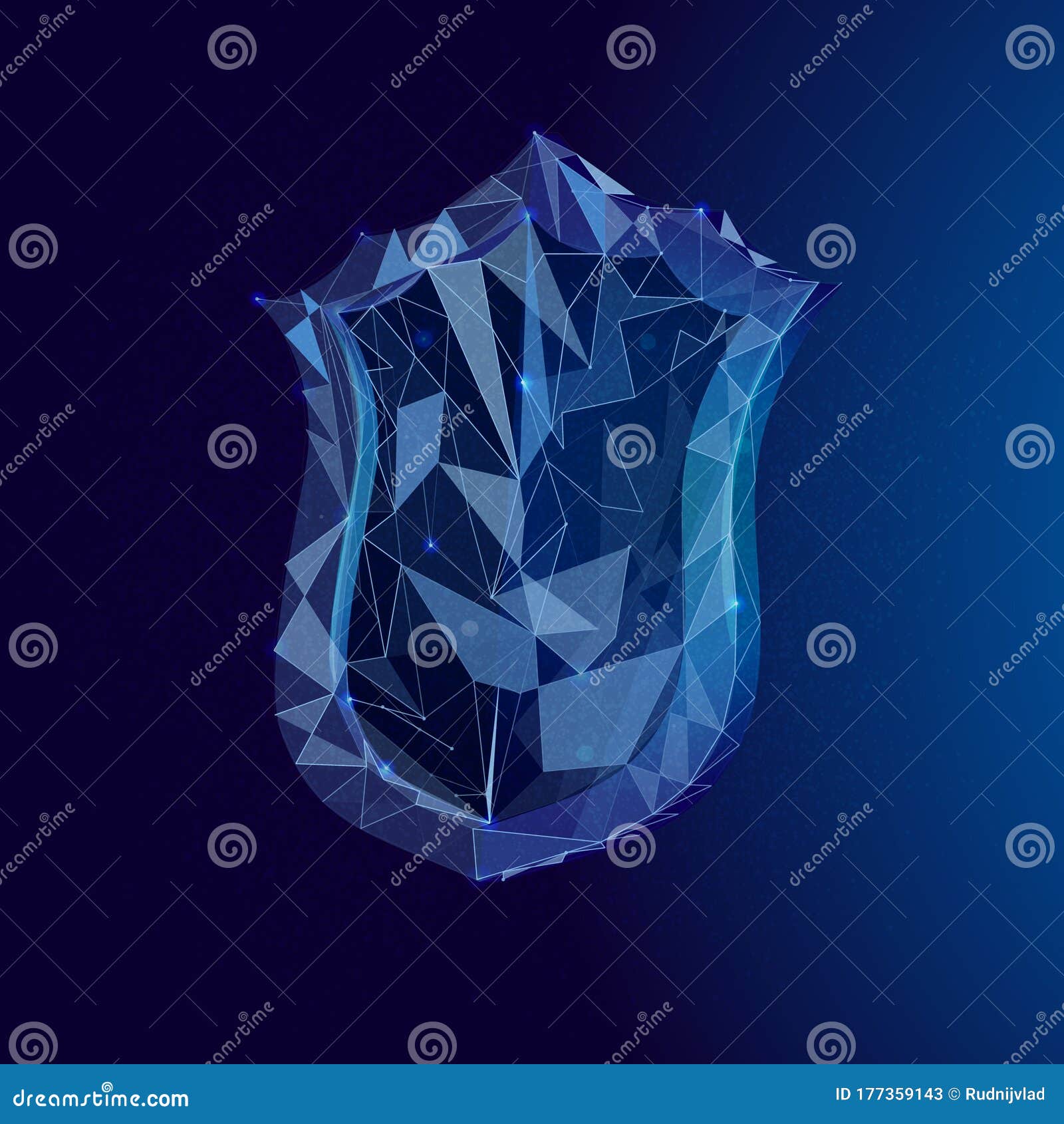 Low Poly Shield. Protection Shield Concept. Shield Vector Sign. 3d ...