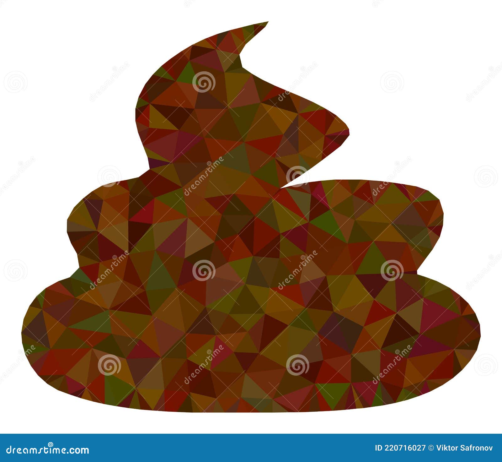 Shit Polygonal Icon stock vector. Illustration of geometric - 220716027