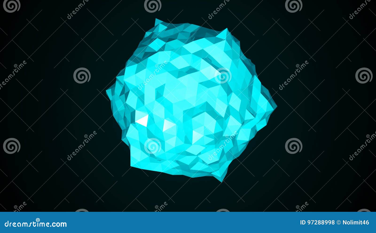 Low Poly Sphere. Abstract 3d Render Background Stock Illustration ...