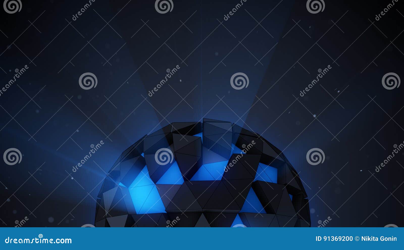 Low Poly Sphere. Abstract 3d Render Illustration Stock Illustration ...