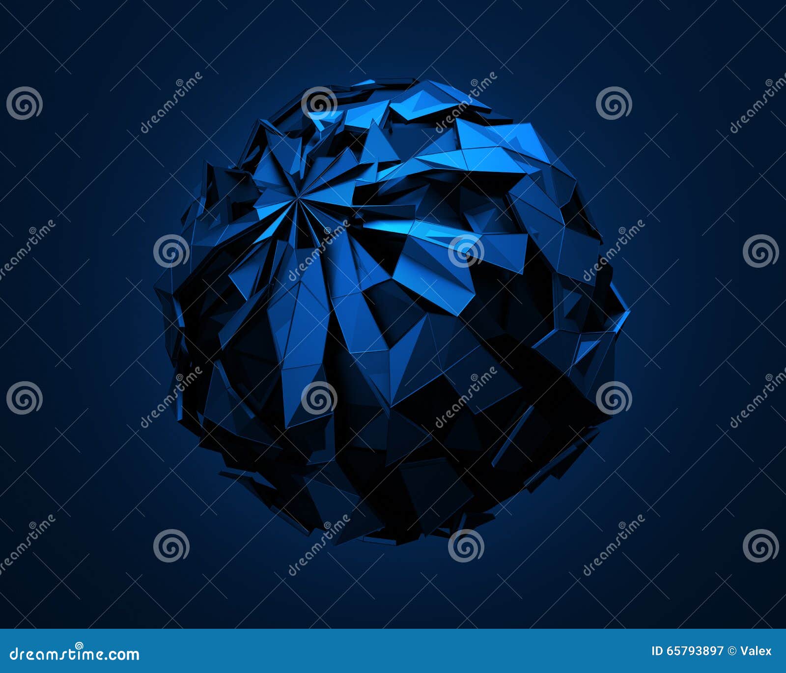 Low Poly Sphere with Chaotic Structure. Stock Illustration ...
